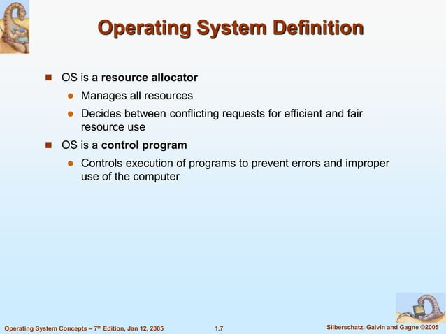Operating Systems Galvin Ch1 Ppt Operating Systems Computer