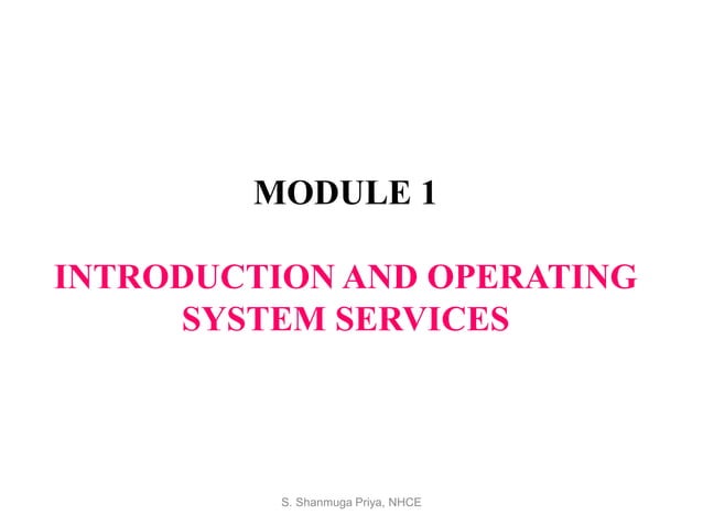 OPERATING SYSTEMS - INTRODUCTION | PPT