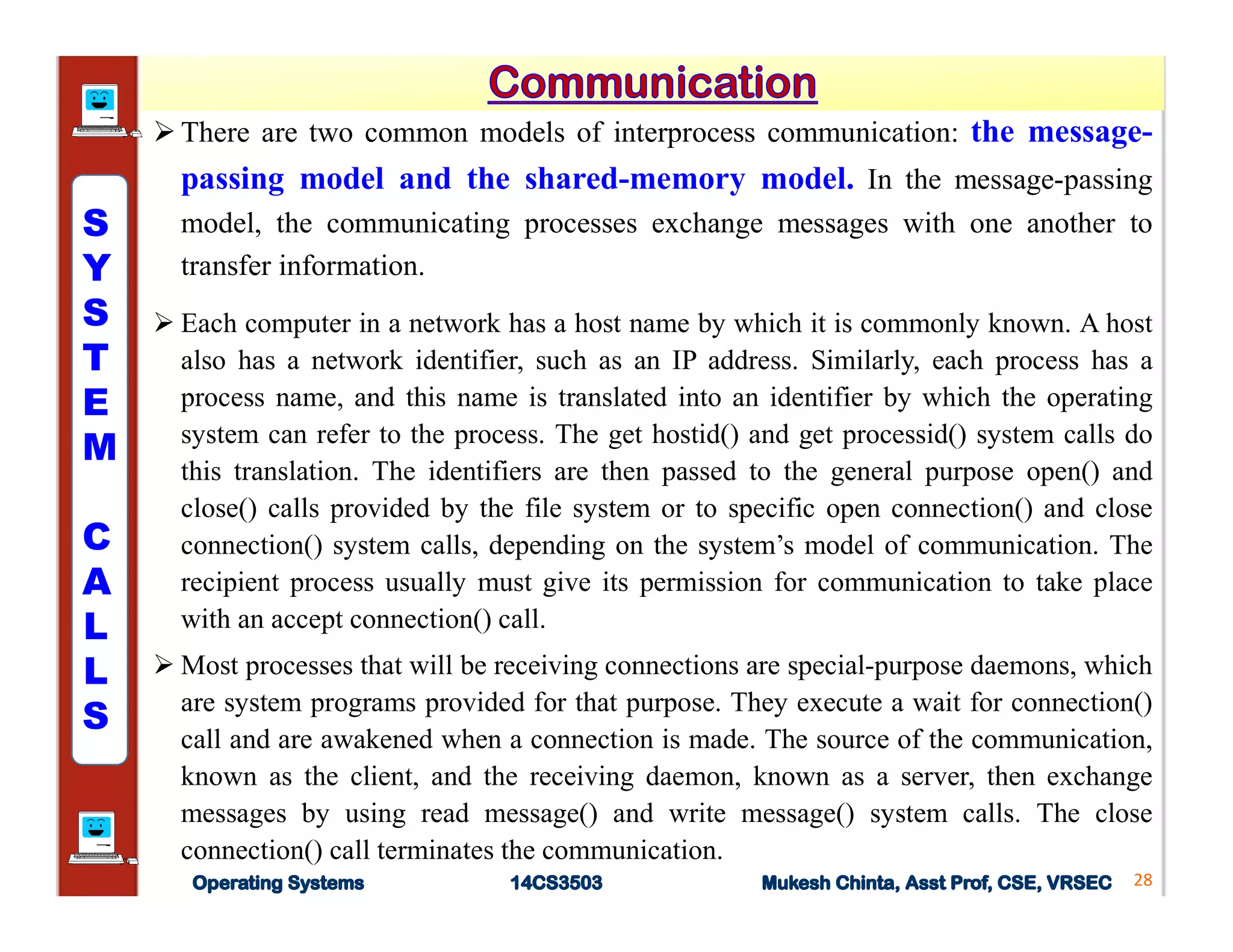Operating systems system structures | PDF