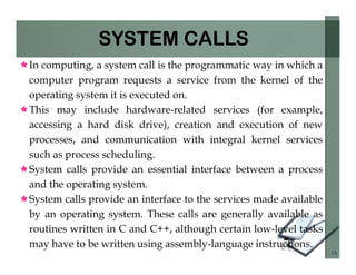 Operating systems system structures | PDF