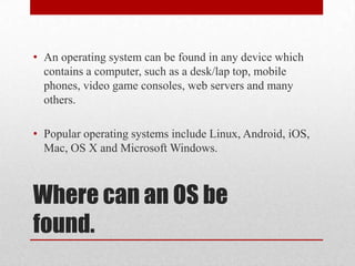 Operating systems 1 | PPTX