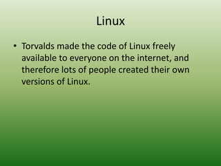 Operating Systems: A History of Linux | PPTX | Computing | Technology ...