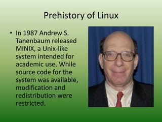 Operating Systems: A History of Linux | PPTX | Computing | Technology & Computing