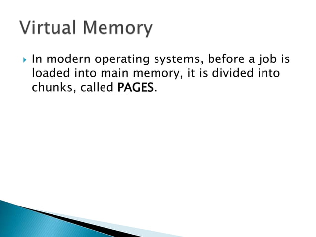 Operating Systems - Virtual Memory | PPT