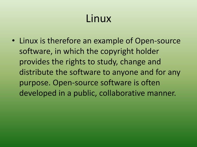 A History of Linux | PPTX | Operating Systems | Computer Software and Applications