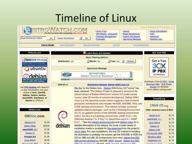 A History of Linux | PPTX | Operating Systems | Computer Software and Applications