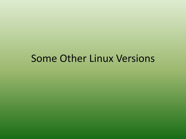 A History of Linux | PPTX | Operating Systems | Computer Software and Applications