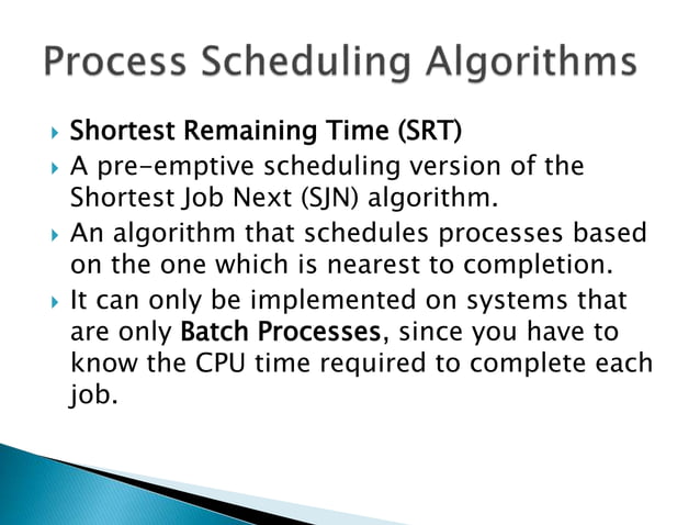 Operating Systems: Process Scheduling | PPTX