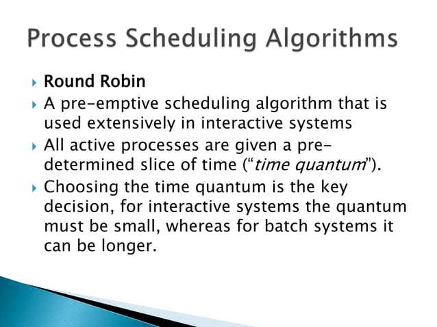 Operating Systems: Process Scheduling | PPTX