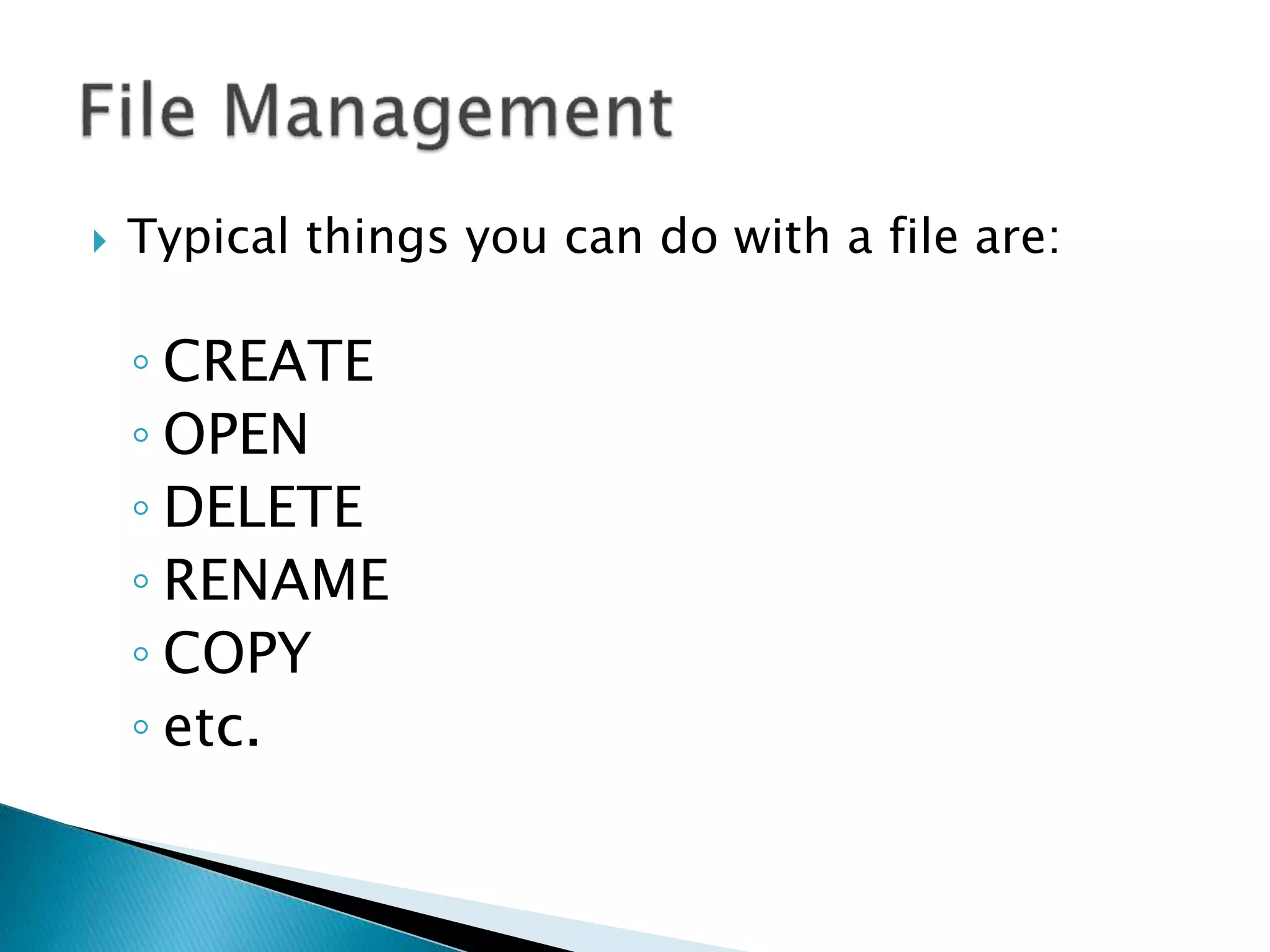 Operating Systems - File Management | PPTX