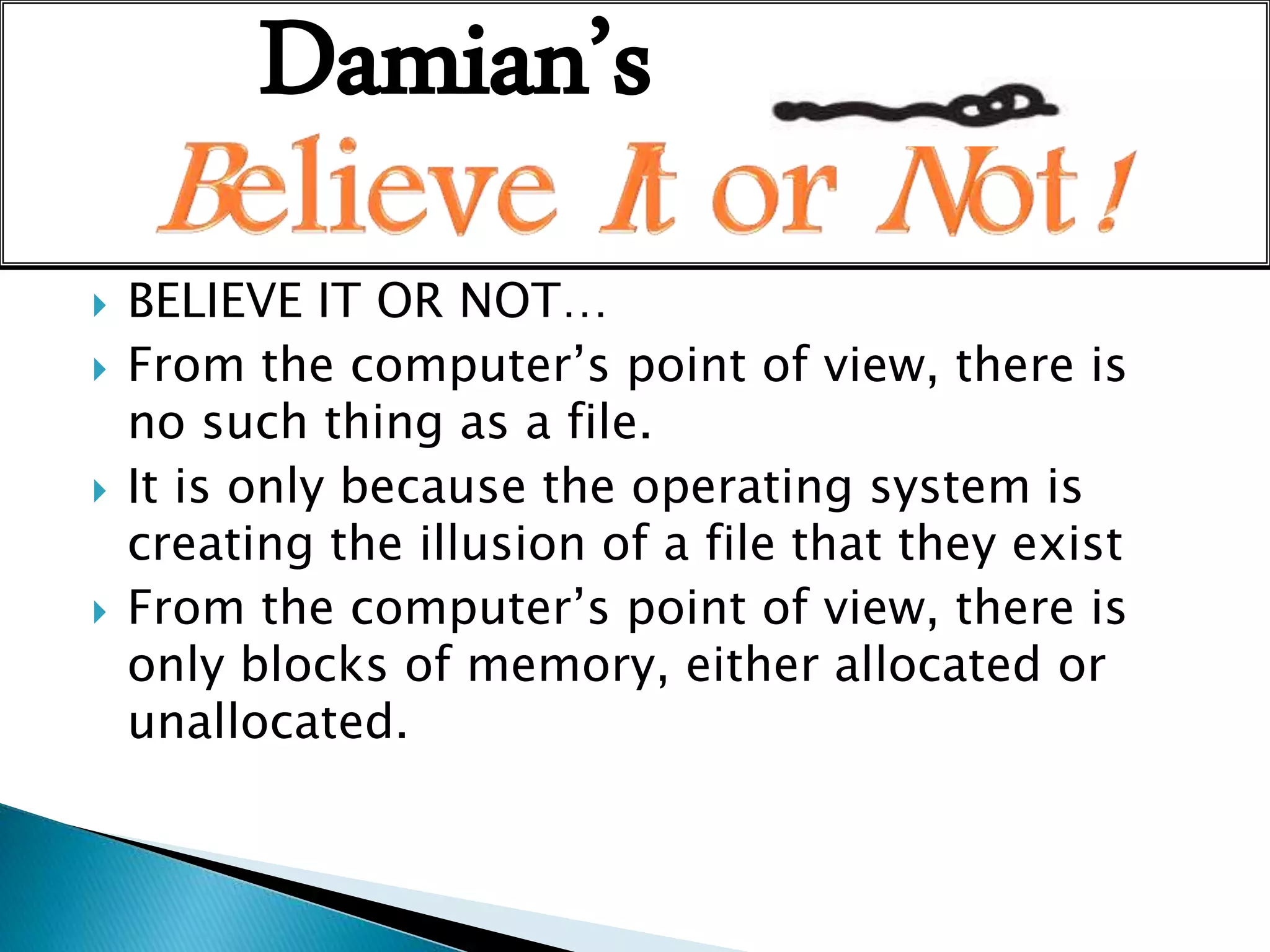 Operating Systems - File Management | PPTX