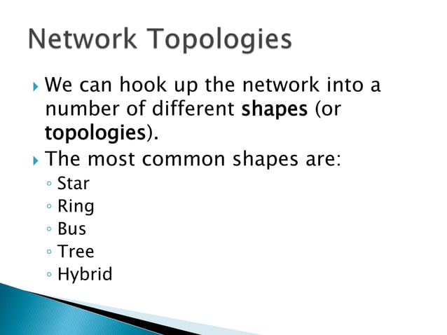 Computer Network Topologies (with animations) | PPTX | Computer Networking | Computing