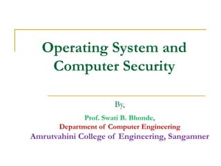 Operating systems and computer security | PPT