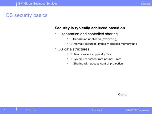 Operating system security (a brief)