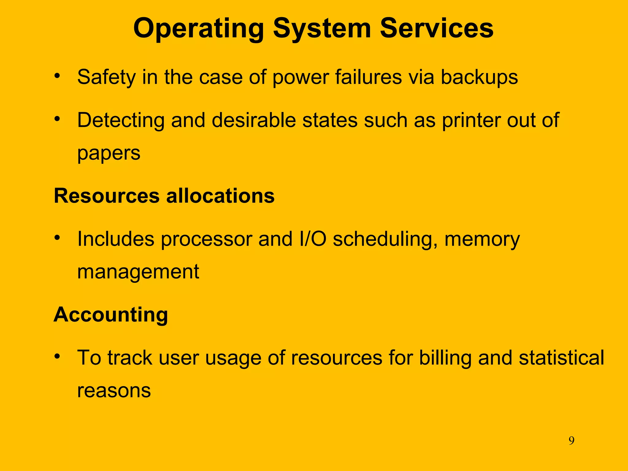 Operating System Services 9 Ppt Operating Systems Computer