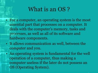 Operating systems & its future | PPTX