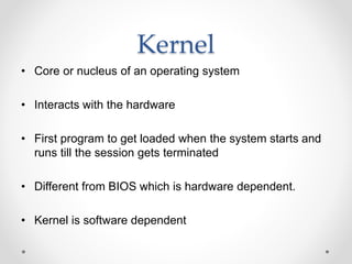 Operating Systems & Applications | PPT