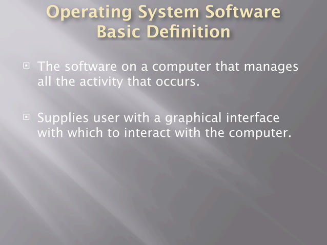 Operating System Software | PPT