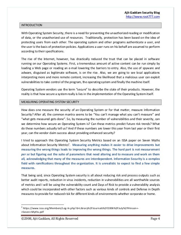 Operating systems security 2007 vulnerability report