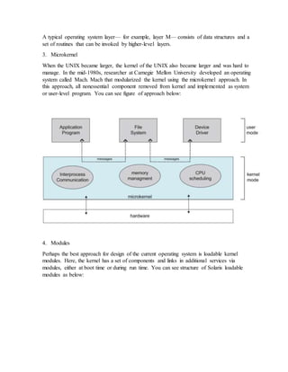 Operating System Structure (documentation) | PDF