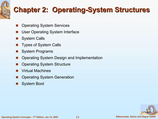 Operating system structures | PDF