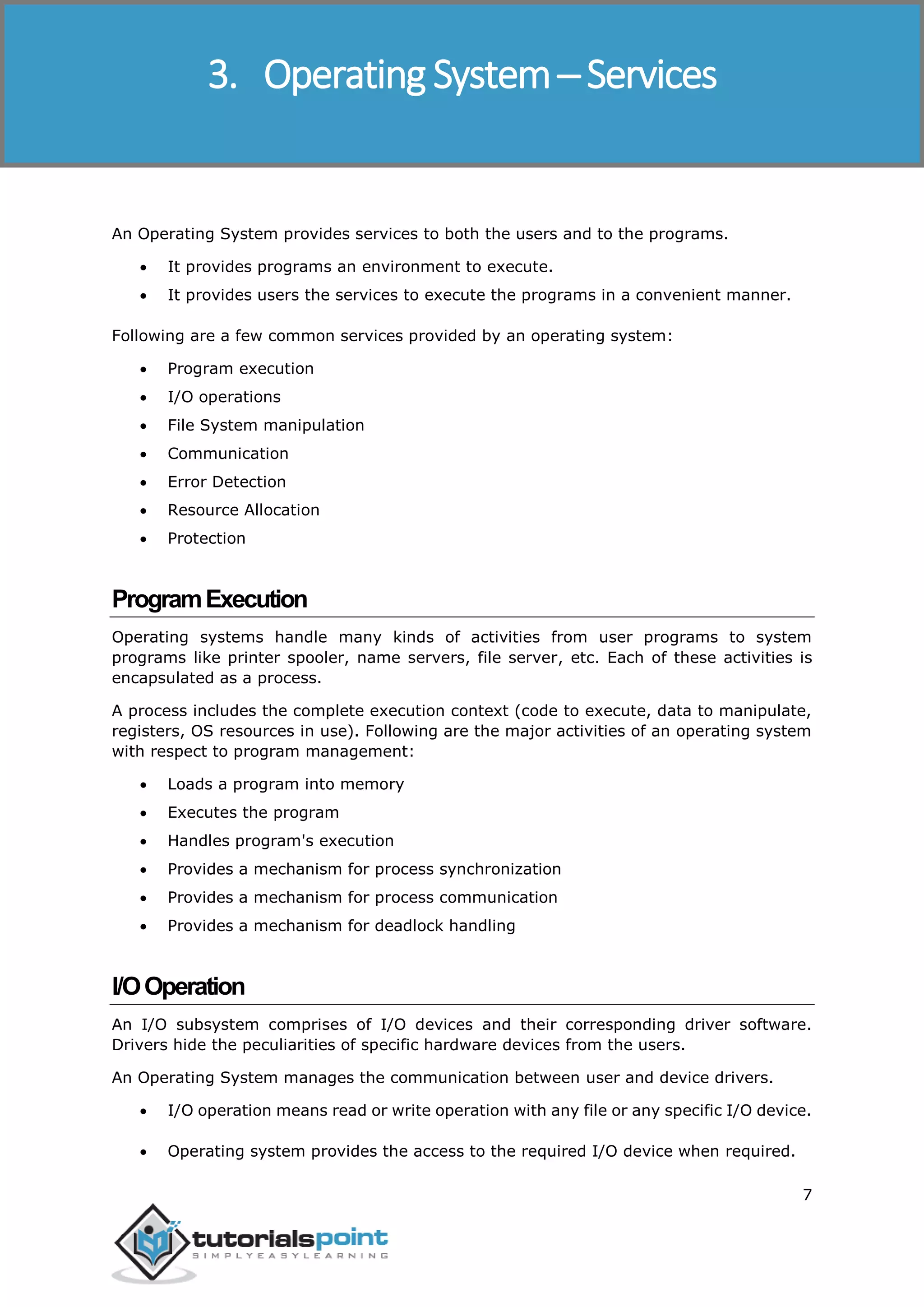 Operating System Tutorial Pdf