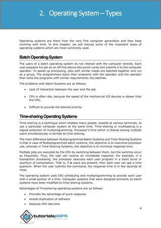 Operating system tutorial | PDF