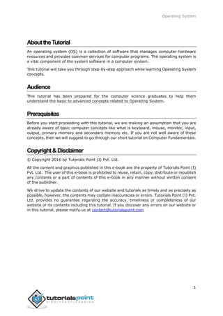 Operating system tutorial | PDF