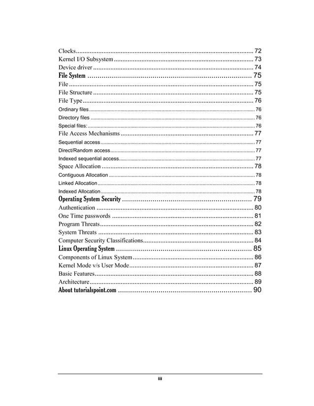 Operating system tutorial | PDF