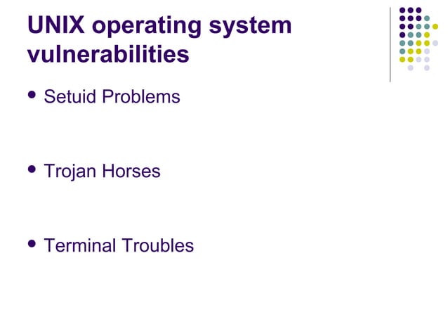 Operating system vulnerability and control | PPT