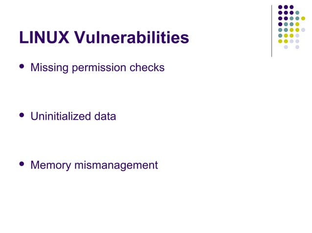 Operating system vulnerability and control | PPT