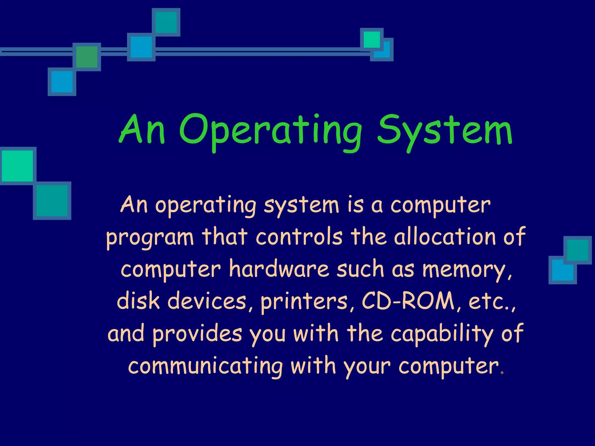 Operating system,window | PPT