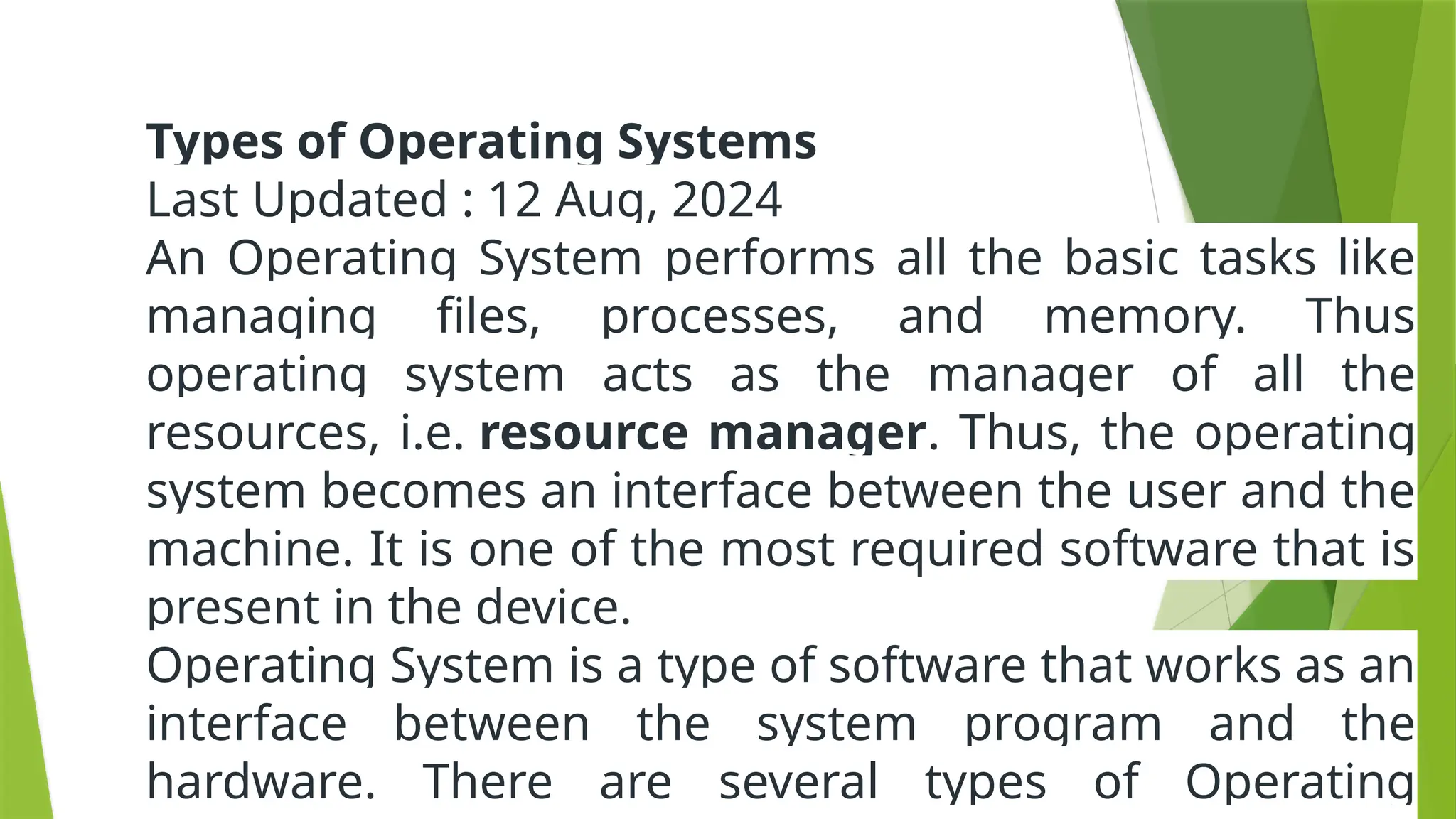 operating system computer Basic learning | PPTX | Operating Systems | Computer Software and ...