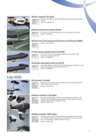 Operating Table Accessories 2009 | PDF