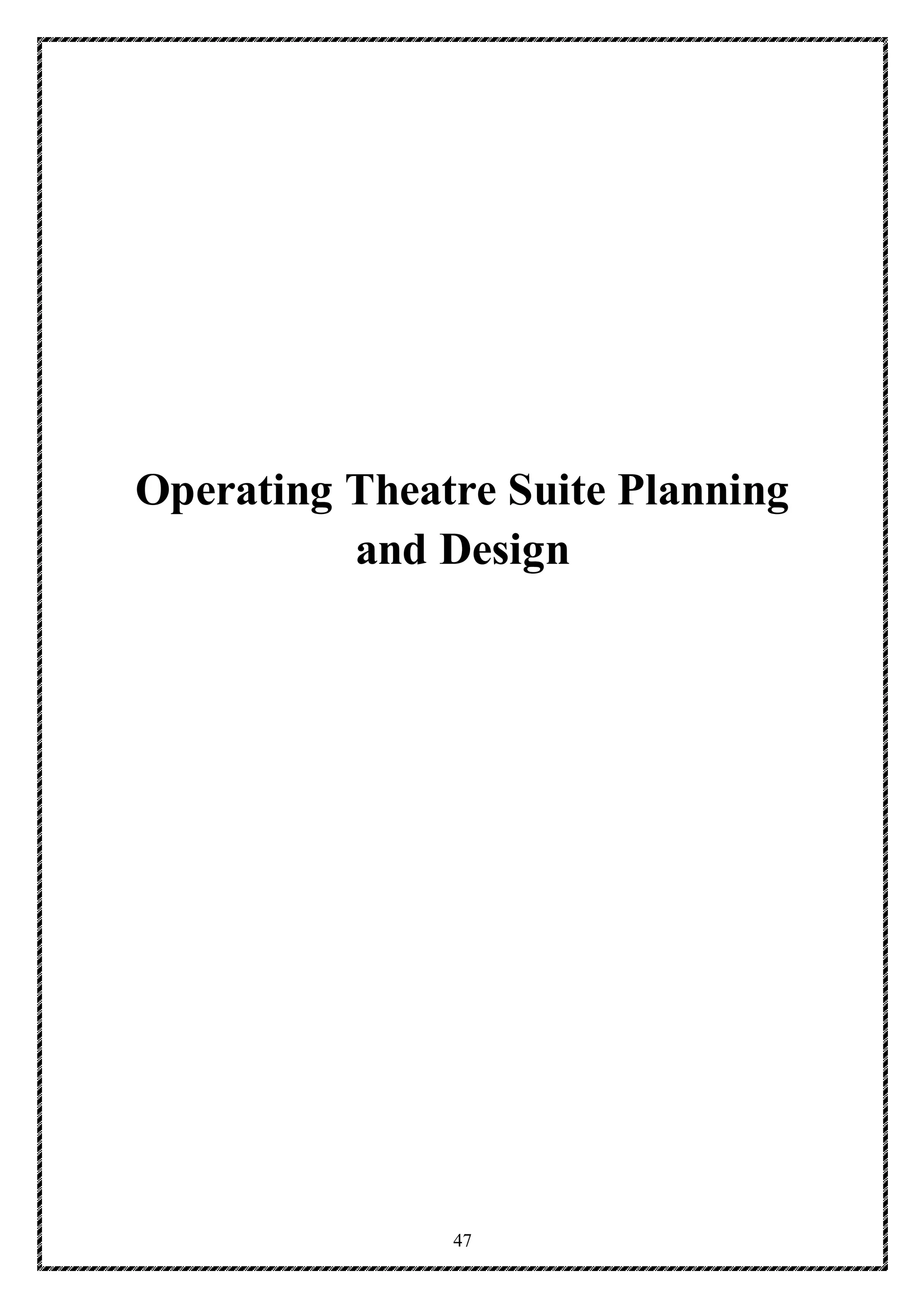 Operating theatre suite planning and design | DOC