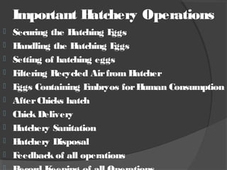Operating the hatchery | PPT