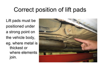 Operating The Vehicle Hoist | PPT