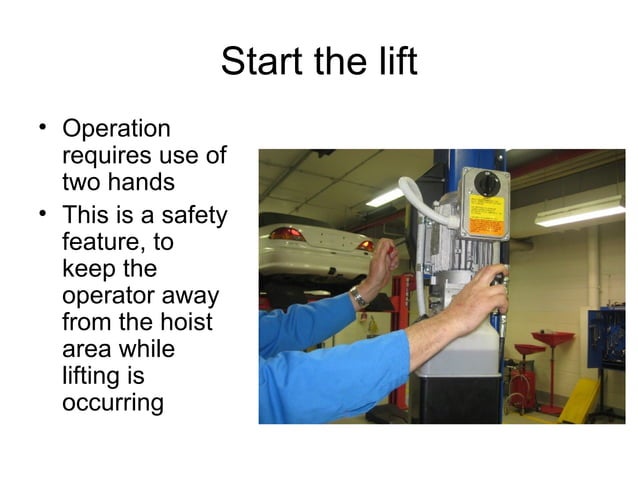 Operating The Vehicle Hoist | PPT | Off-Road Vehicles | Auto Body Styles