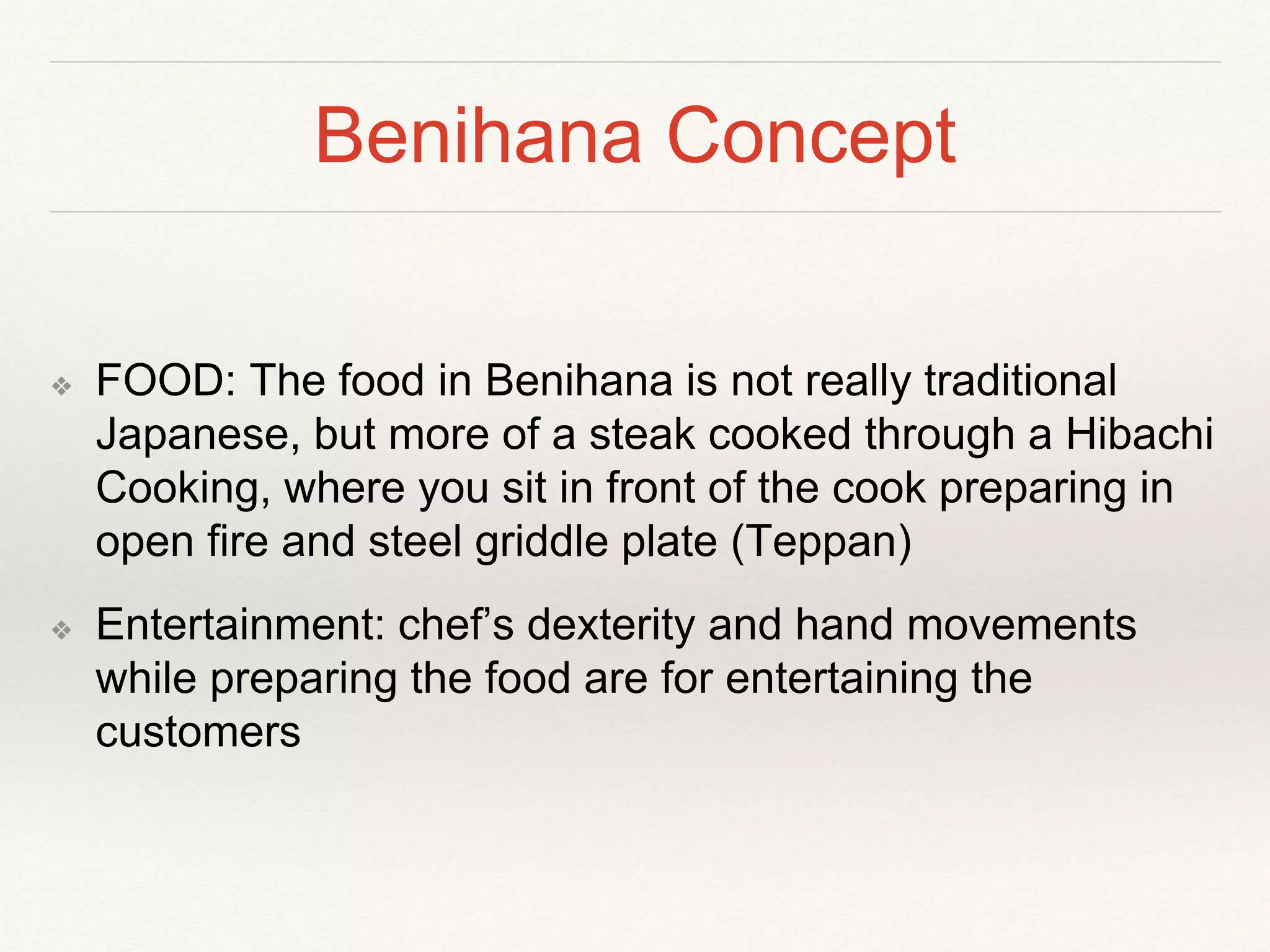 The Case Analysis: Benihana of Tokyo | PPTX
