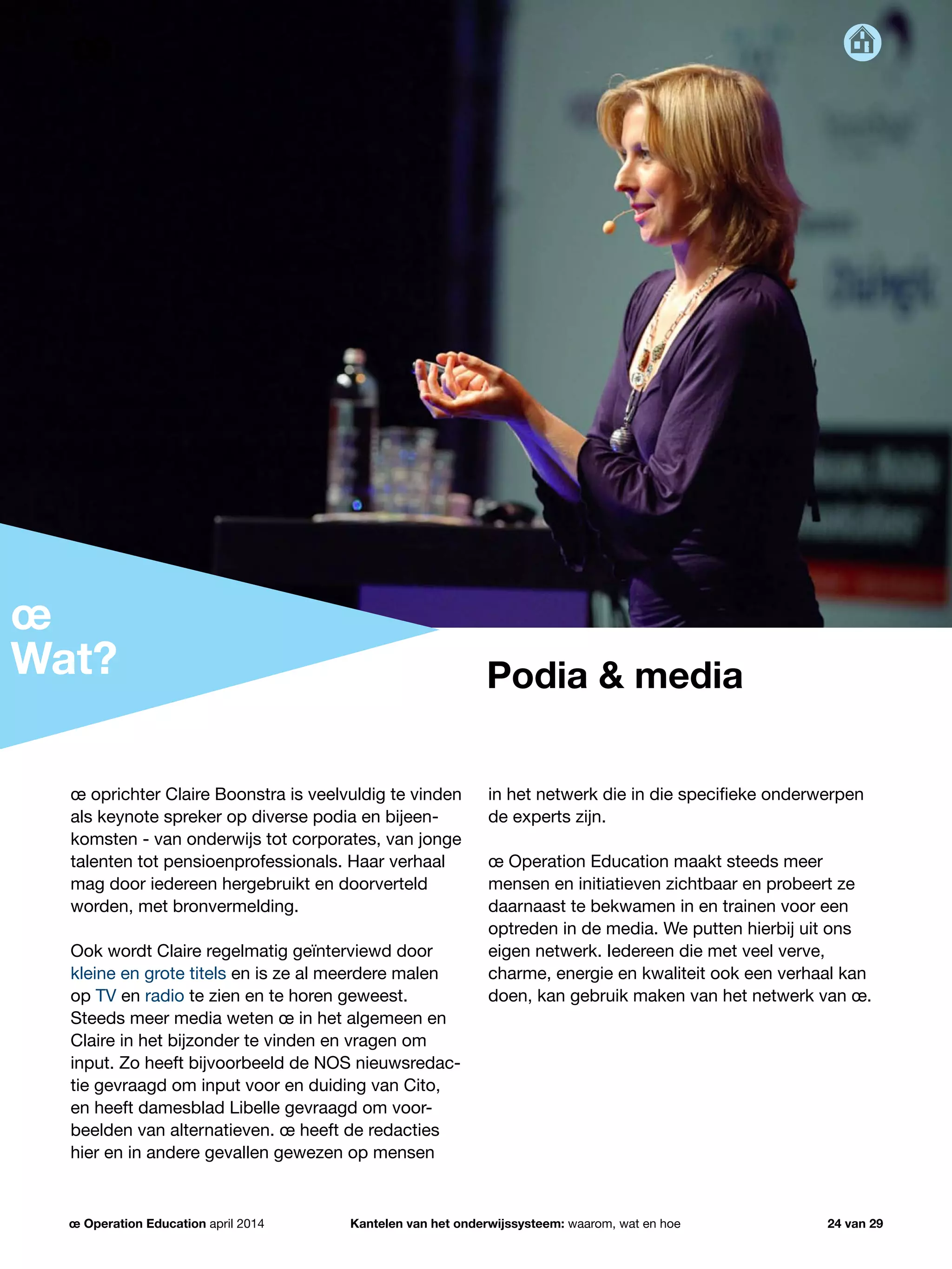 Manifest van Operation Education | PDF