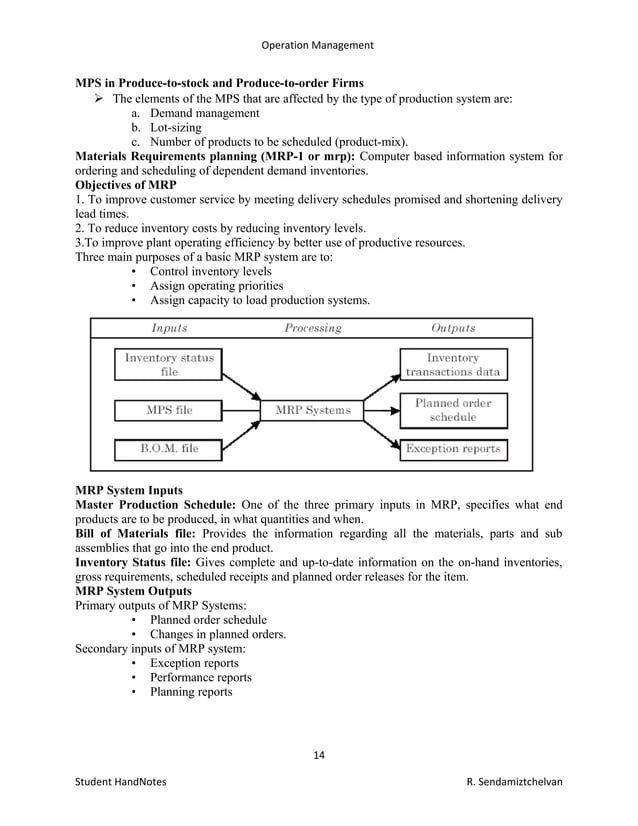 Operation management-notes | PDF