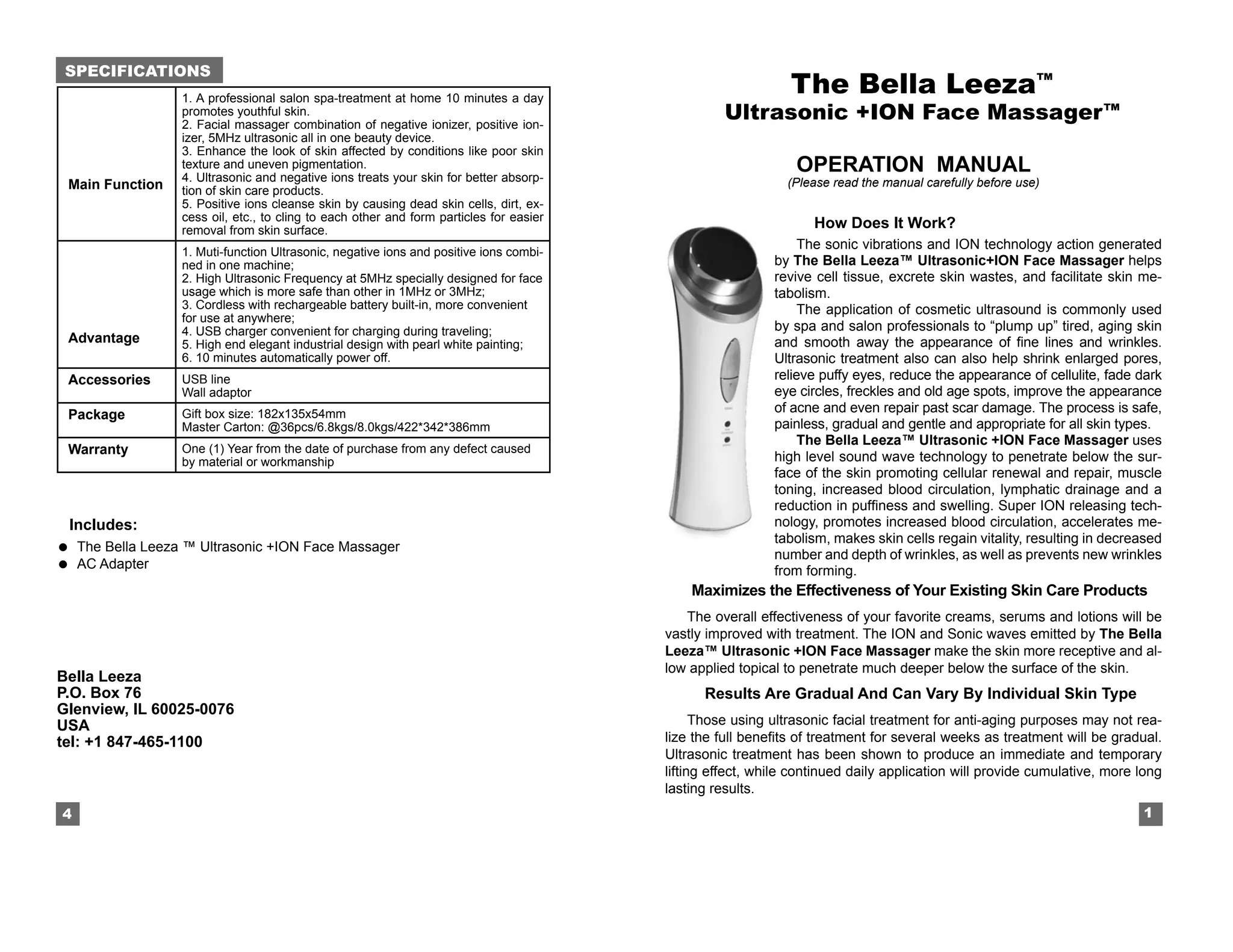 +Operation manual-ultrasonic-+ion-face-toner-cs4-buklet | PDF