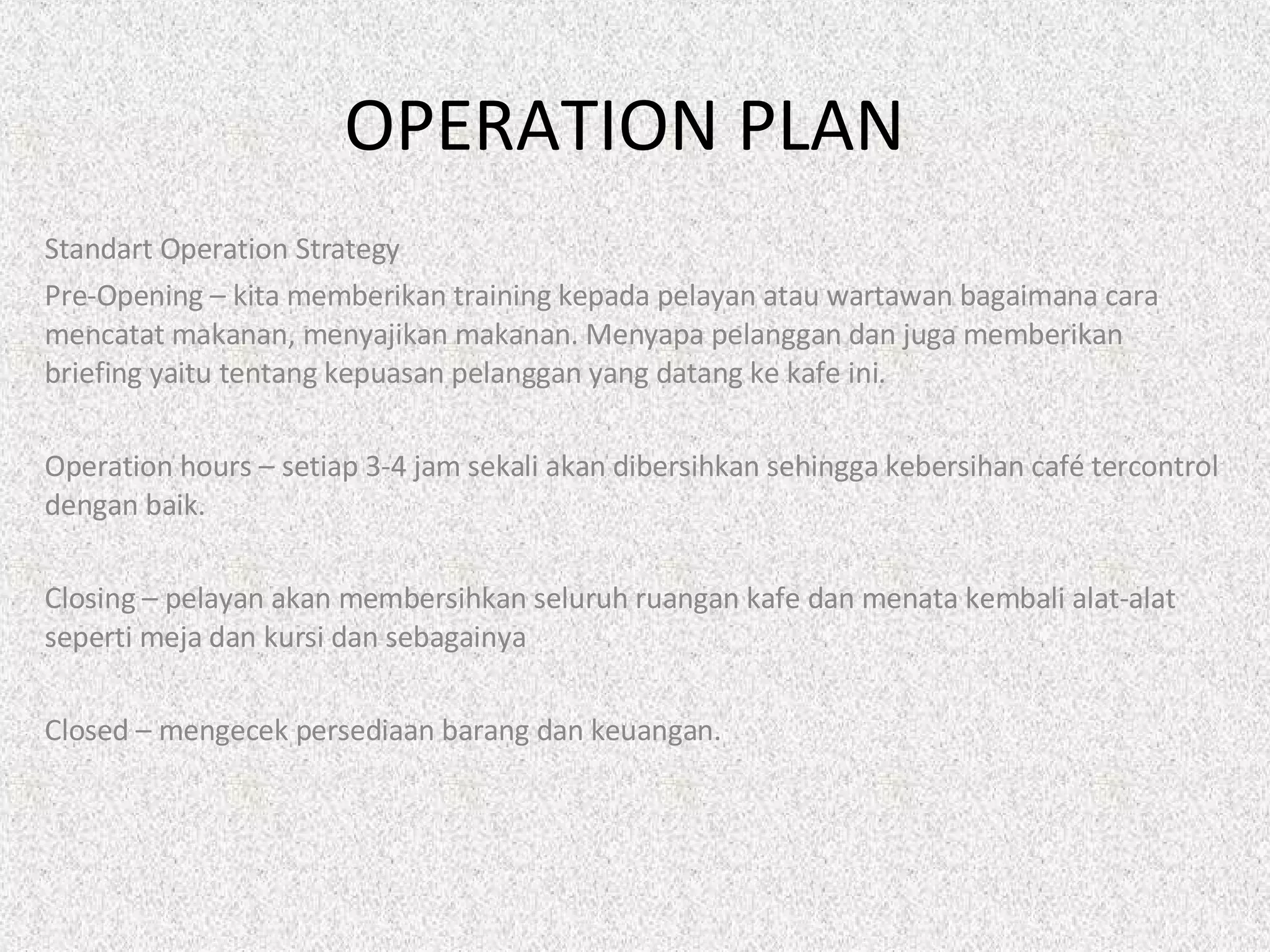 Operation Plan | PPT