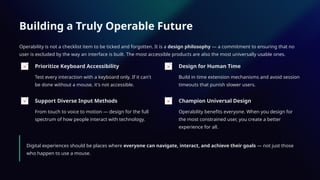 Operable Guidelines: Making Interfaces Easy to Use | PPTX
