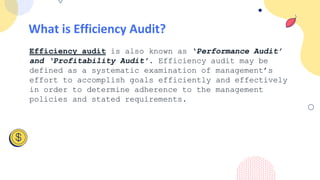 OPERATIONAL-AUDITING-AUDIT-OF-EFFICIENCY-PPT..docx.pptx | Business ...