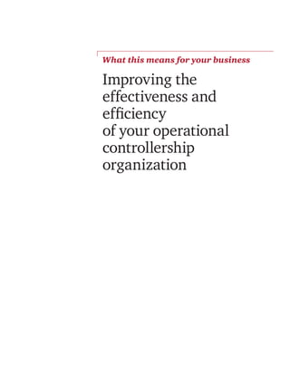 Operational Controllership | PDF