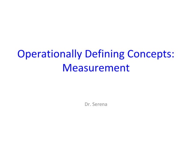 Operational definitions | PPT | Physics | Science