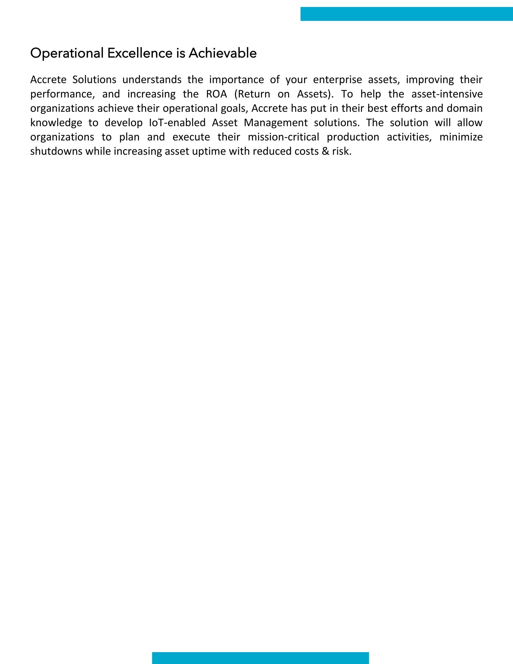 How to Achieve Operational Excellence in Enterprise Asset Management? | PDF