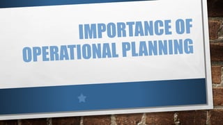 Operational-planning | PPTX
