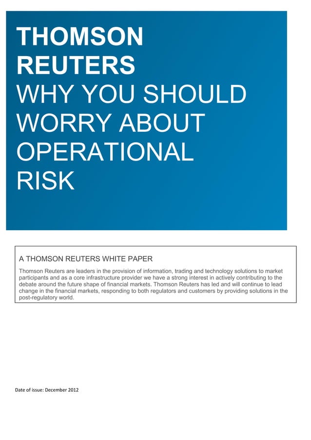 Operational risk-white-paper | PDF